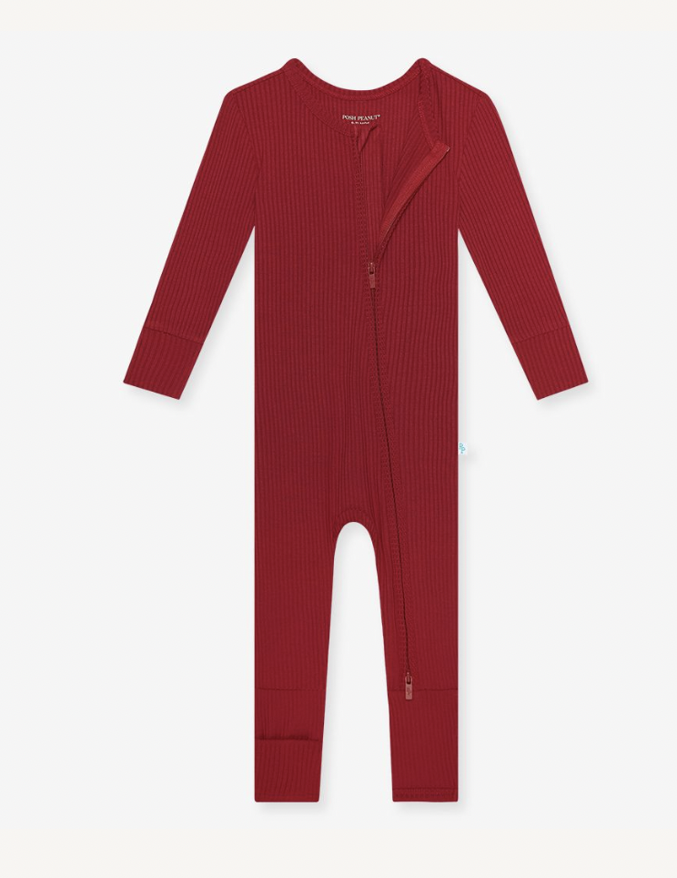 Solid Ribbed Dark Red Convertible One Piece – Expectations of Brookhaven